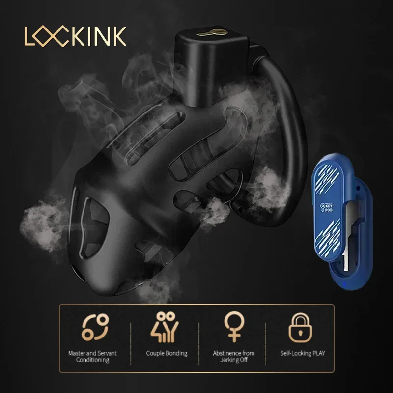 LOCKINK-Male-Chastity-Device-Cock-Cage-3D-Lightweight-Curved-Penis-Ring-Bondage-Belt-Fetish-for ...