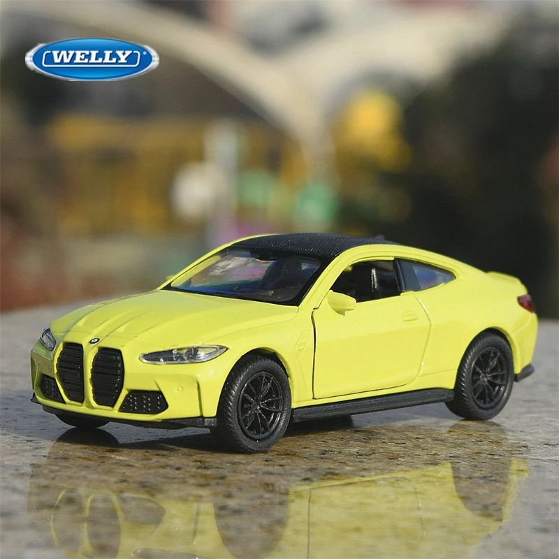 WELLY 1:36 BMW M4 Alloy Sports Car Model Diecast Metal Toy Race ...