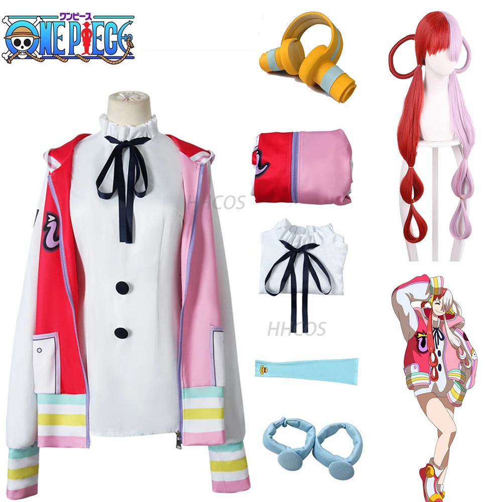 Anime One Piece Cosplay Costume Film Red Uta Women Cute Dress Uniform ...