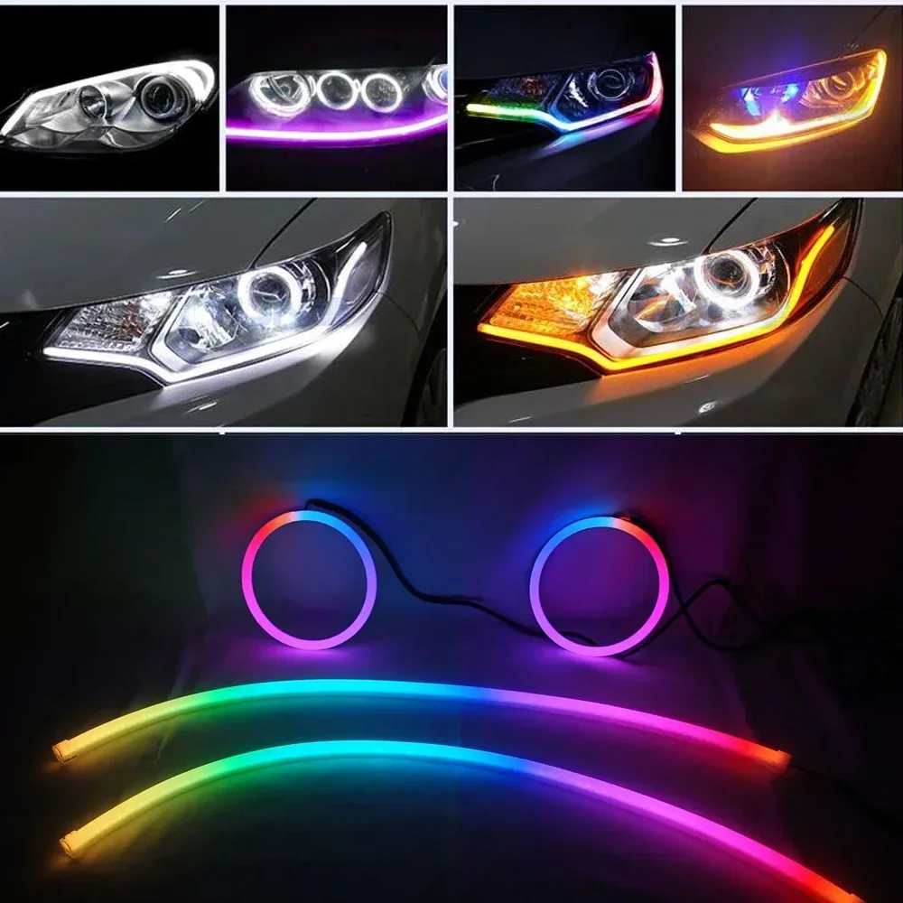 RGB-Color-Chasing-Revolving-Dynamic-Angel-Eyes-Turn-Signals-Light ...