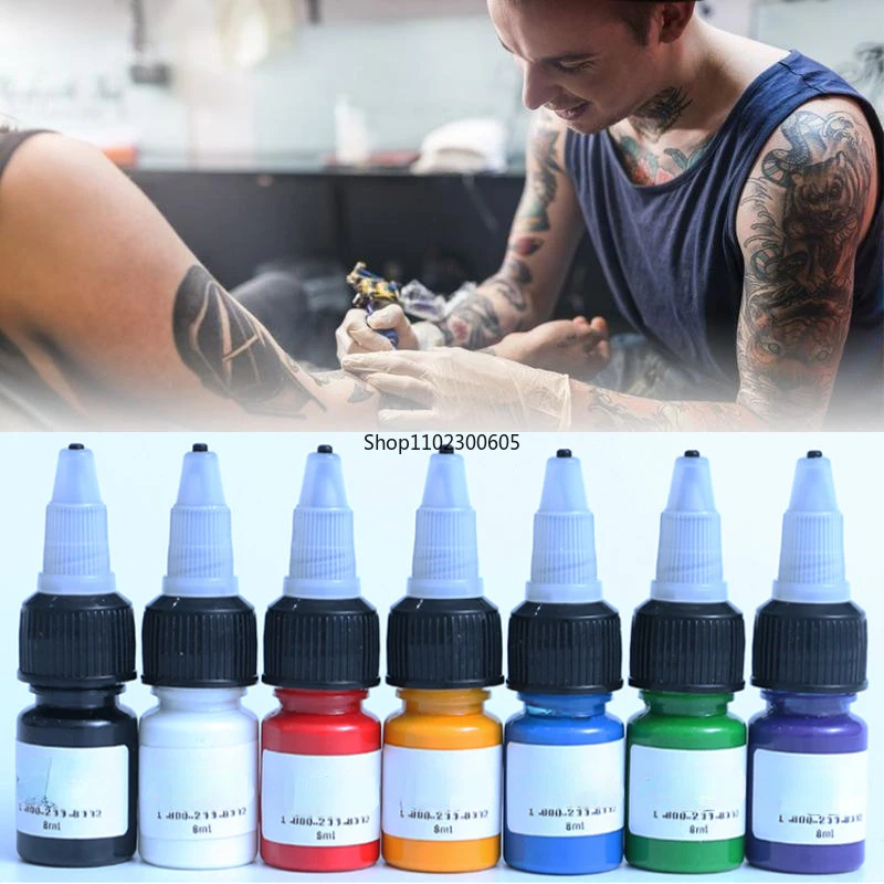 Tattoo-Ink-14Colors-8ml-Professional-TattooInk-for-Body-Art-Natural ...