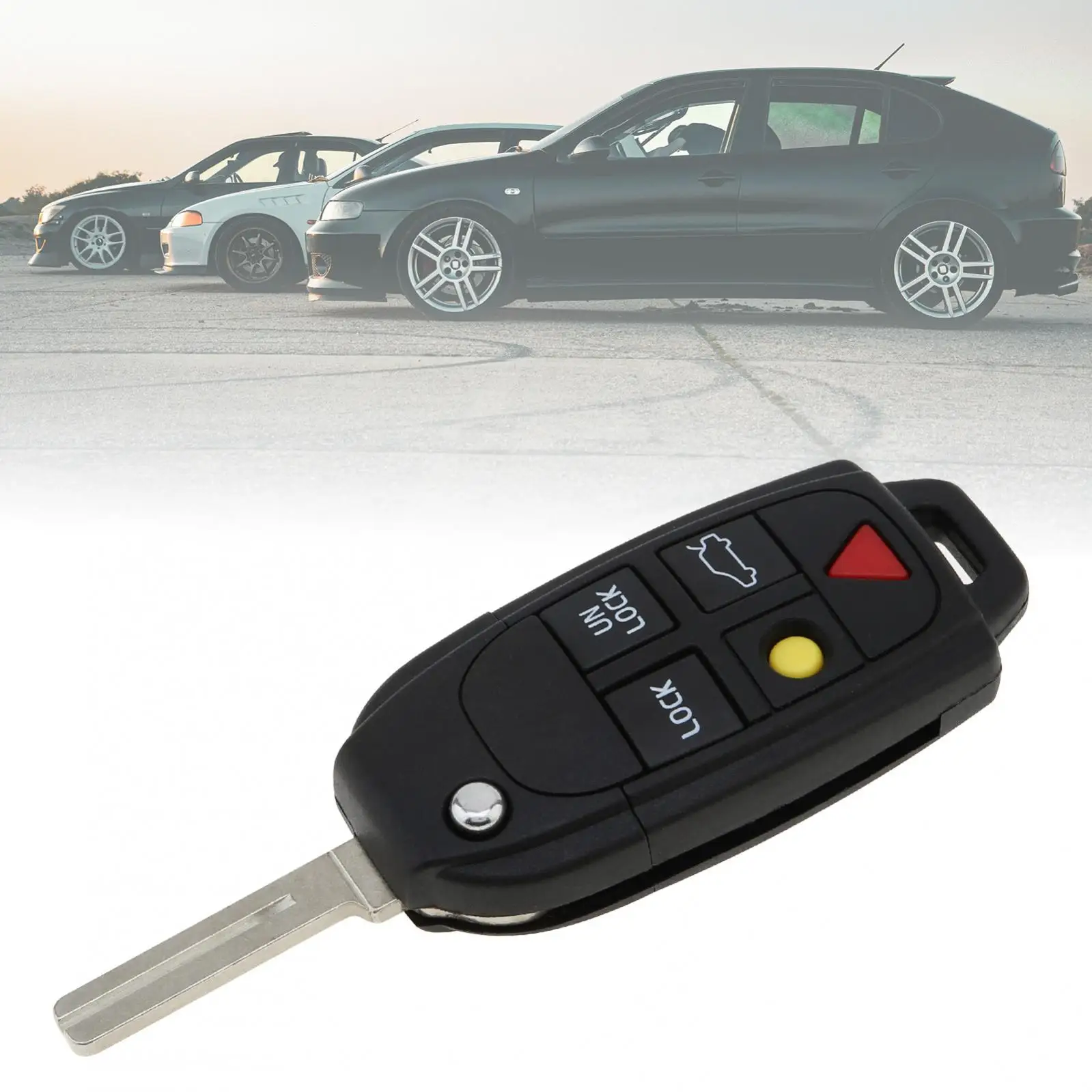 5-Buttons-Car-Key-Fob-Case-Shell-Replacement-Flip-Folding-Remote-Cover ...