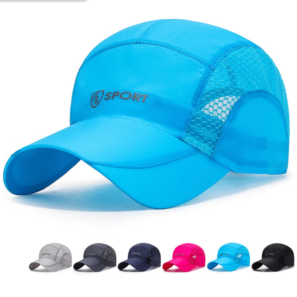 Summer-Men-Mesh-Cap-Cycling-Running-Cap-Baseball-Tennis-Hat-Breathable ...