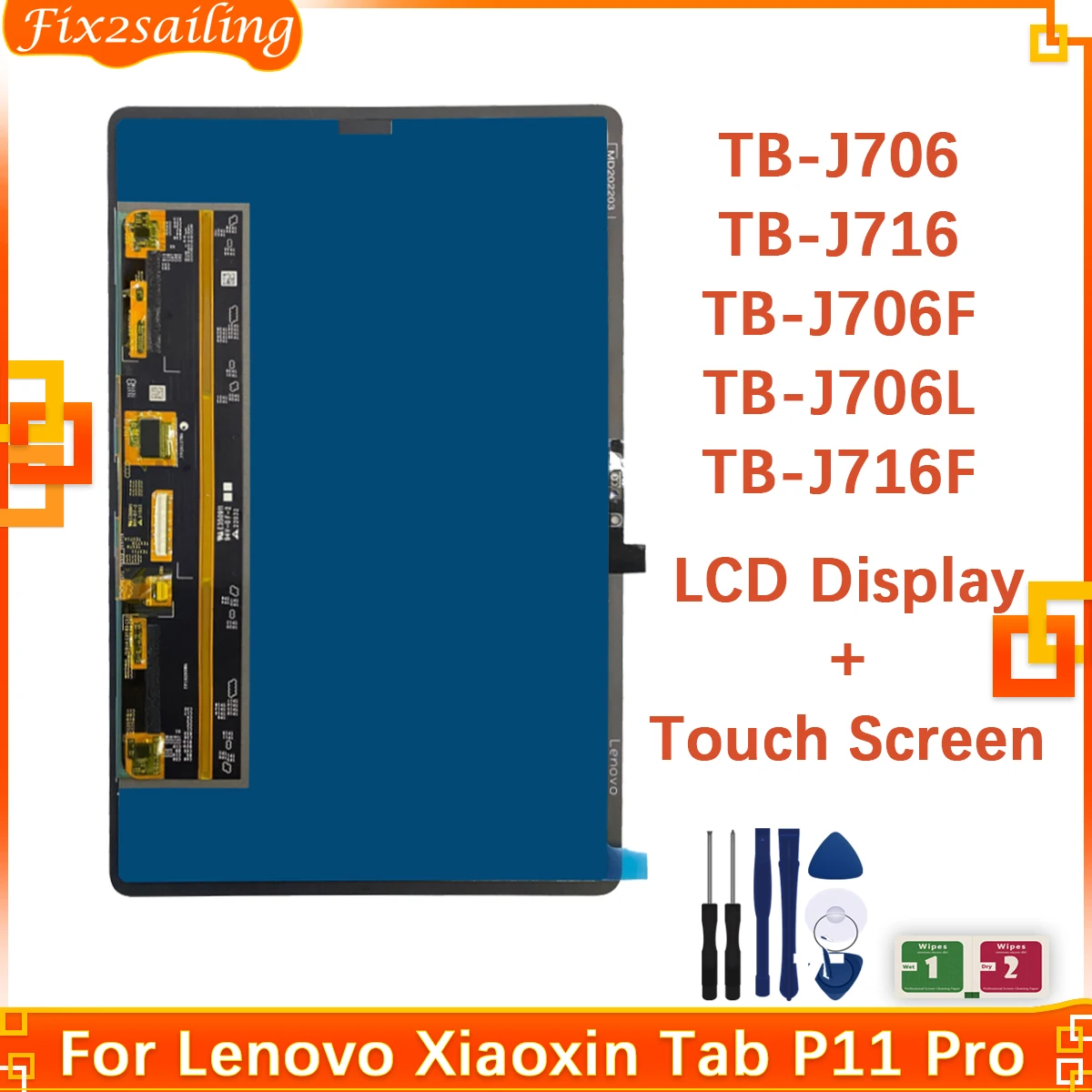 11.5" For Lenovo Tab P11 Pro TB-J706 J706F J716 J716F Display Touch ...