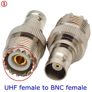 1Pcs SO239 PL259 UHF Male Female To BNC Male Female Connector Q9 BNC To UHF PL259 SO239 Right ...