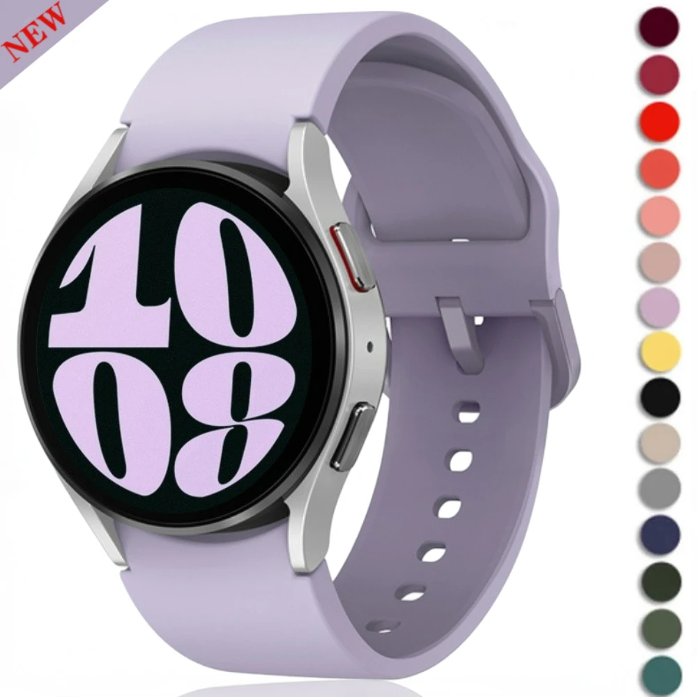 20mm Silicone Strap for Samsung Galaxy Watch 6/Classic 44mm 40mm 47mm ...