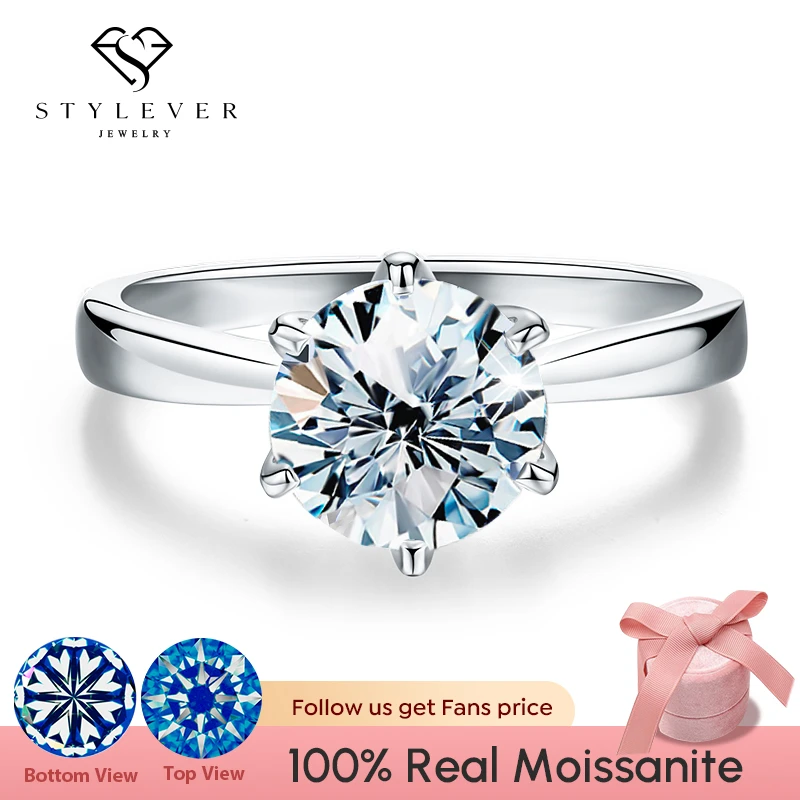 925 Sterling Silver Rings Women Luxury | Real Sterling 925 Diamond ...