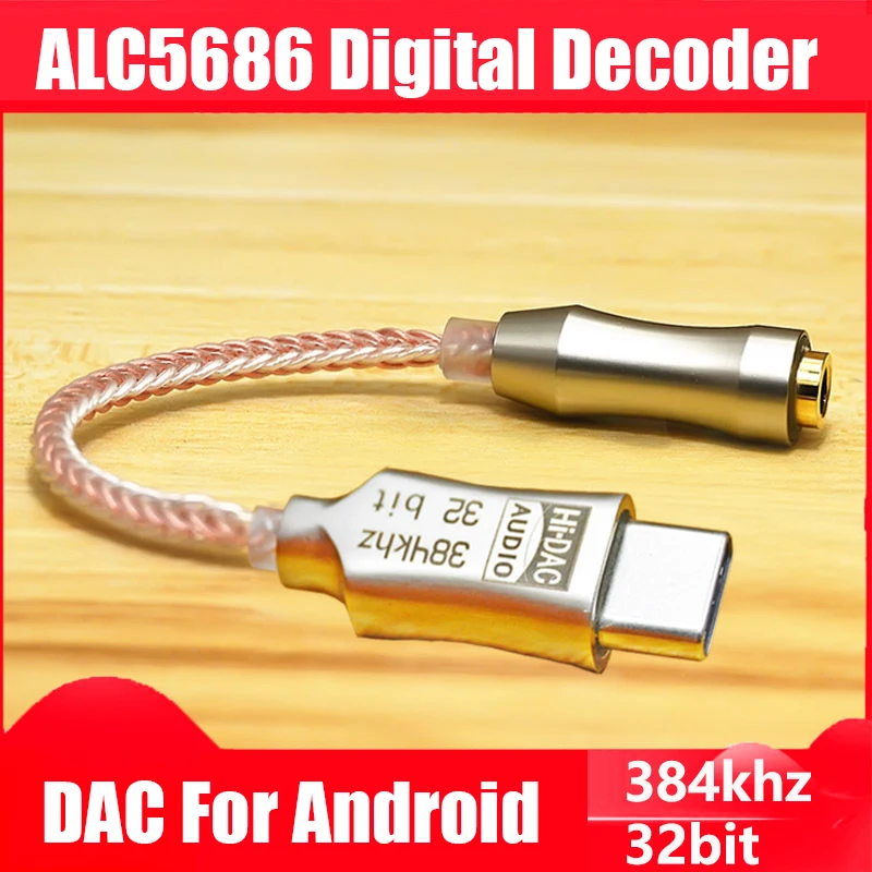 DAC ALC5686 CX31993 rodzaj USB C do 3.5mm wzmacniacz słuchawkowy HiFi ...