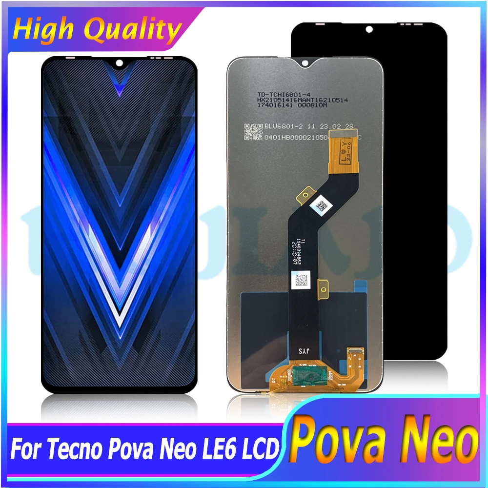 6-8-AMOLED-For-Tecno-Pova-Neo-LCD-LE6h-Display-Touch-Screen-Digitizer ...