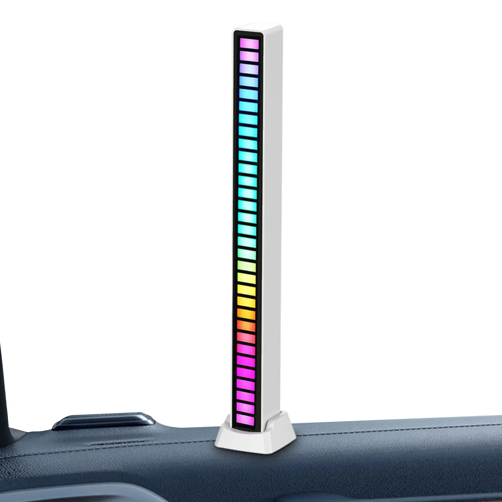 RGB Rechargeable Sound Control Light Wireless Voice-Activated Pickup ...