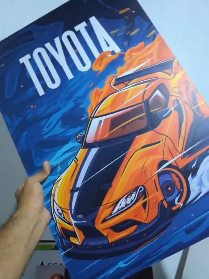 Wall Posters Racing Cars JDM Nissan GTR Toyota Supra Ford Mustang BMW ...