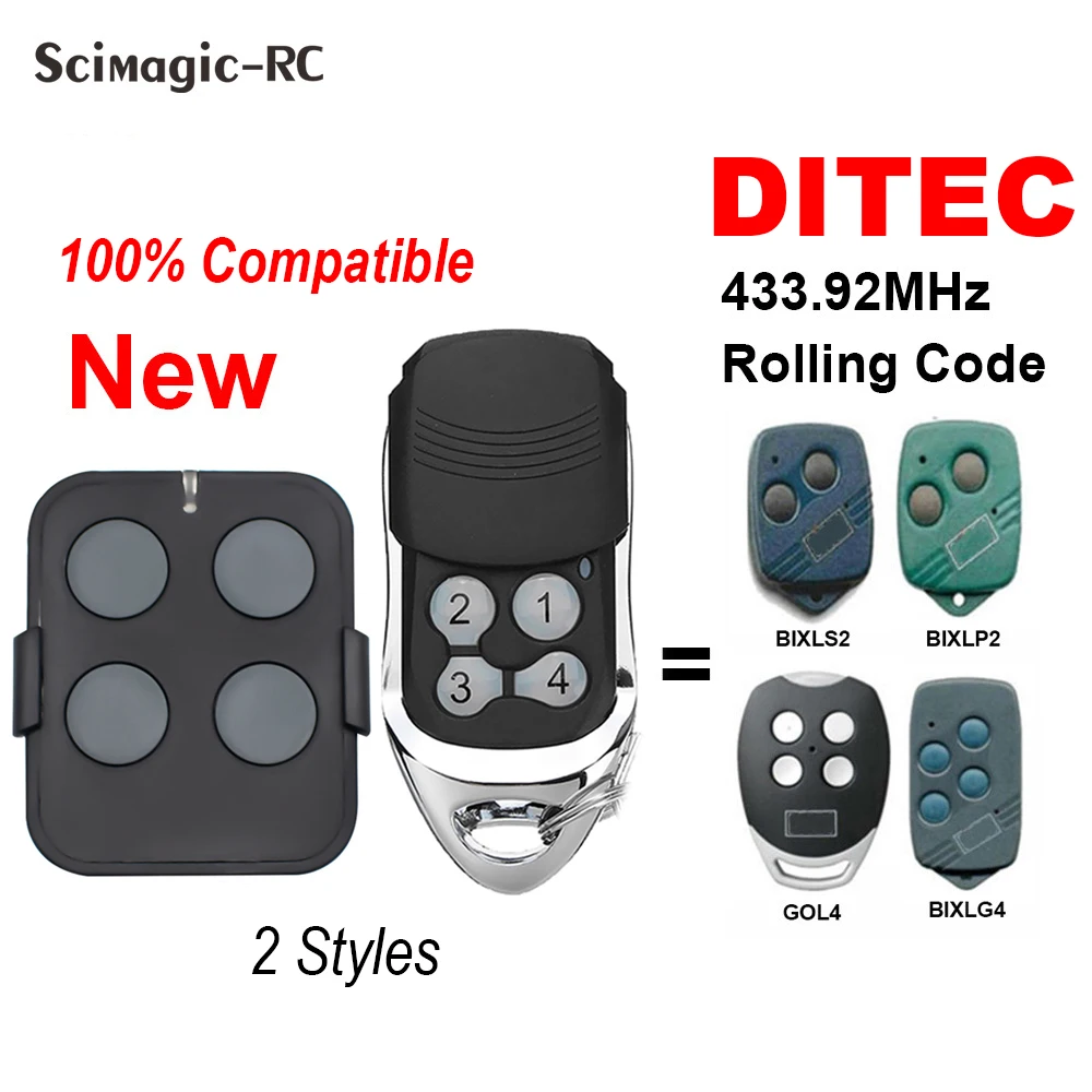 Ditec-Remote-Control-GOL4-BIXLP2-BIXLS2-433mhz-BIXLG4-Handheld ...