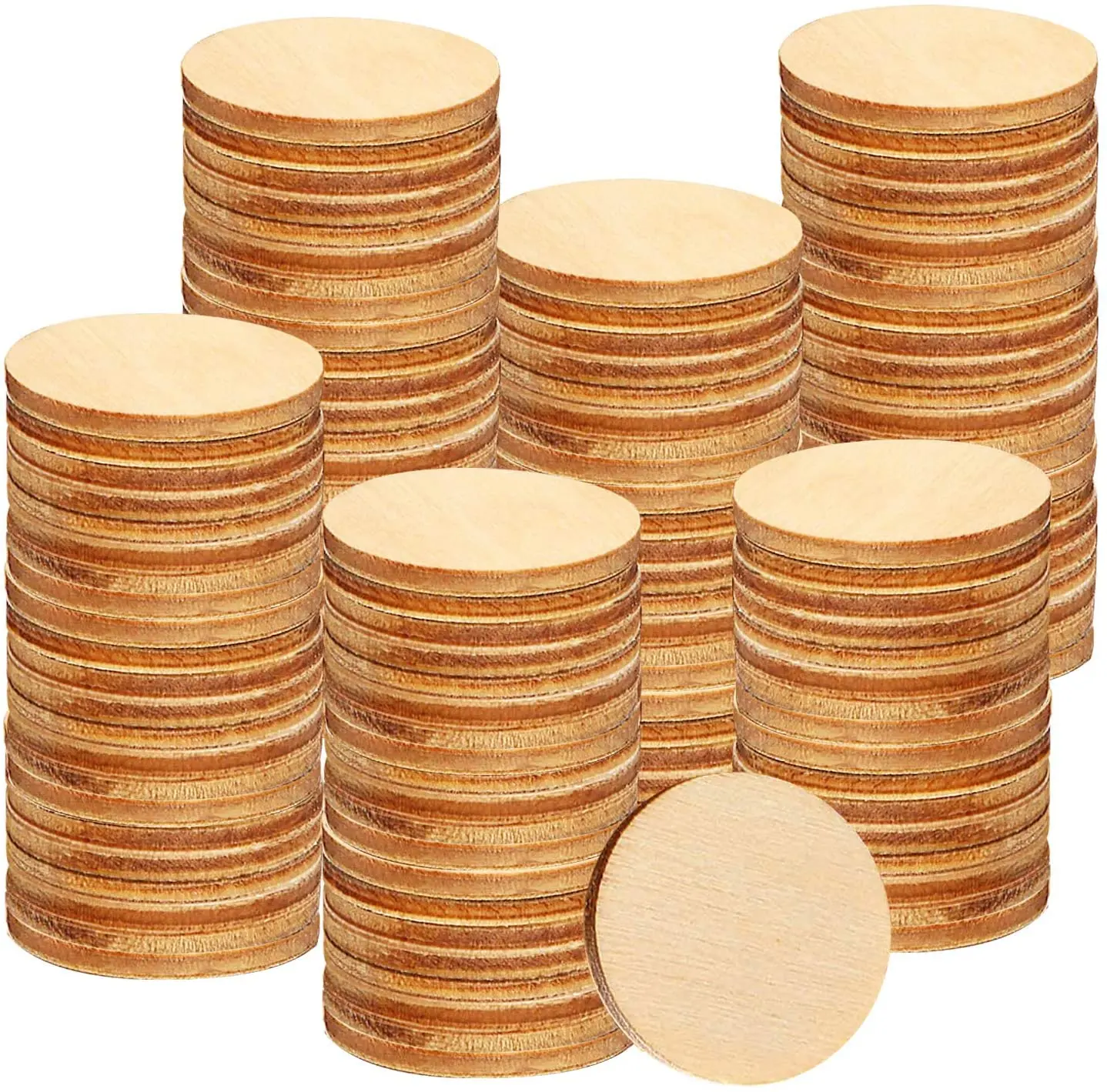 Diameter 1-10cm Natural Unfinished Round Wood Slices Circles Discs for ...