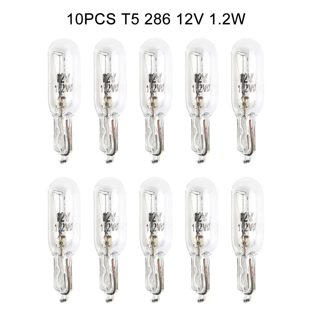 10pcs-T5-286-Car-Dashboard-Light-Bulbs-12V-1-2W-Halogen-Durable-Quartz ...