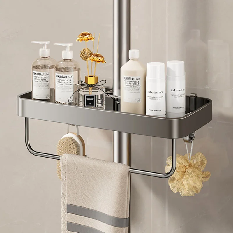 Bathroom-Shower-Storage-Rack-Lifting-Rod-Shower-Gel-Shampoo-Organizer ...
