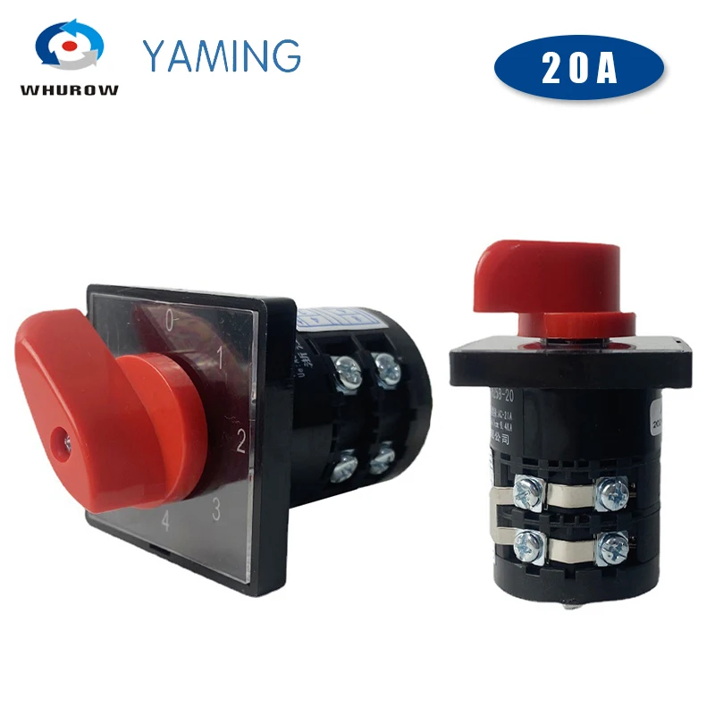 4-Position-Rotary-Cam-Switch-690V-20A-2-Phases-Electric-Motor ...