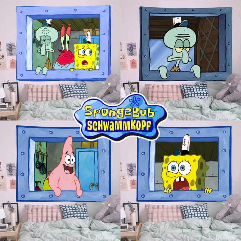 SpongeBob-Patrick-Star-Tapestry-Wall-Hanging-Home-Dormitory-Bedroom ...