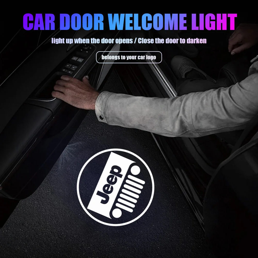 Car Door Magnetic LED Emblem Light Welcome Lamp Wireless Laser ...