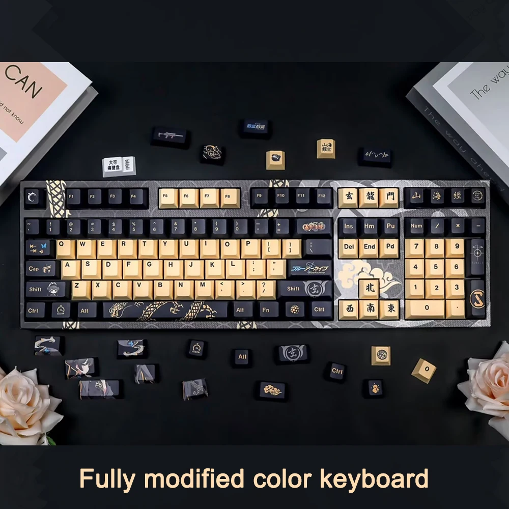 Blue Archive Kisaki Cherry Keycap 128 Keys/set PBT Five Sides Dye ...