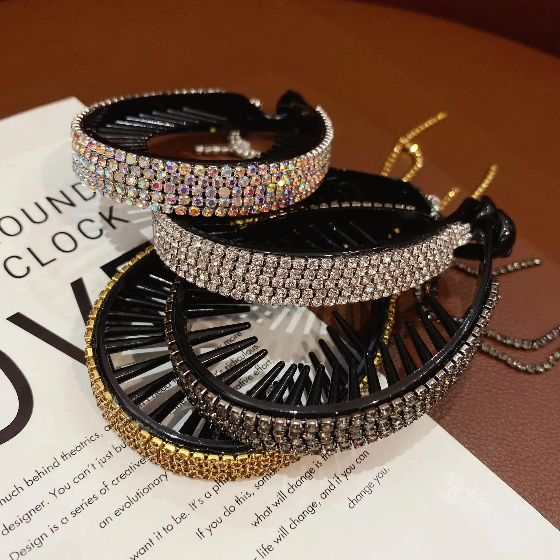 Elegante Luxus Strass Quaste Pferdes chwanz Haar Krallen Damenmode ...