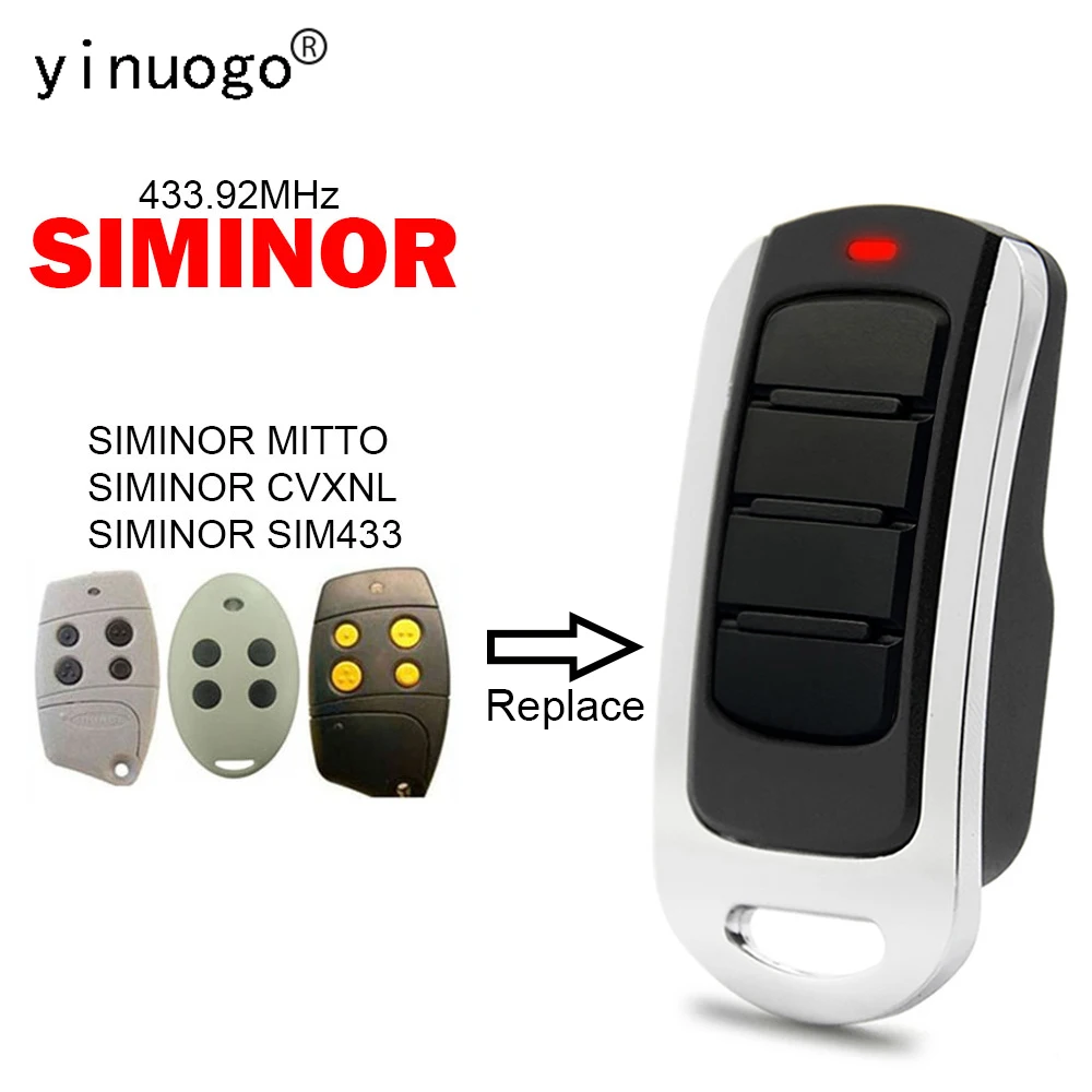 Clone SIMINOR MITTO CVXNL SIM433 Garage Door Remote Control 433.92MHz ...