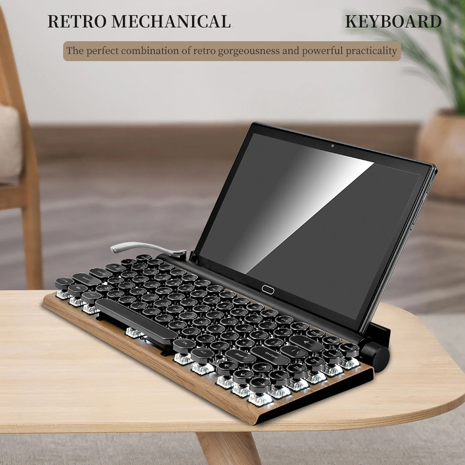 Retro-Typewriter-Keyboard-Adjustable-Brightness-Wear-Resistance ...