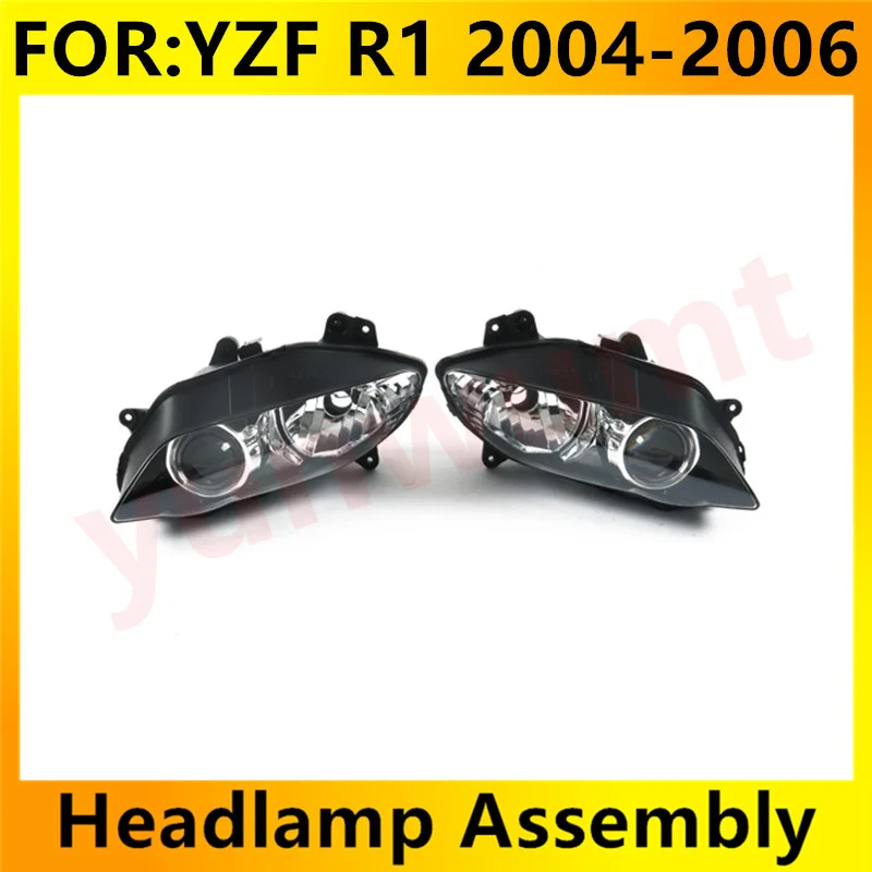 Motorcycle Front Headlight Assembly Fit For Yamaha Yzf-r1 04 05 06 Yzf ...