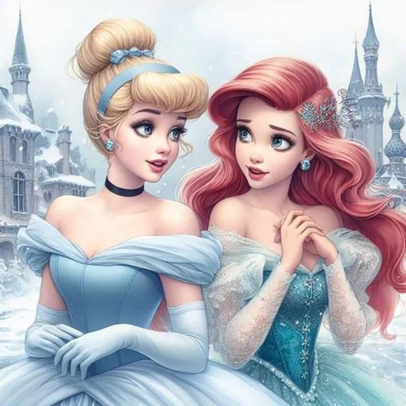 5D-DIY-Disney-Princess-Diamond-Painting-Kit-Cartoon-Girl-Cross ...