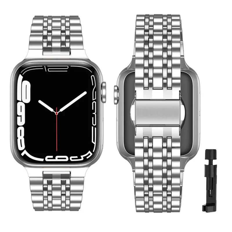Stainless Steel Strap For Apple Watch Band 41mm 40mm 46mm 42mm 44mm ...