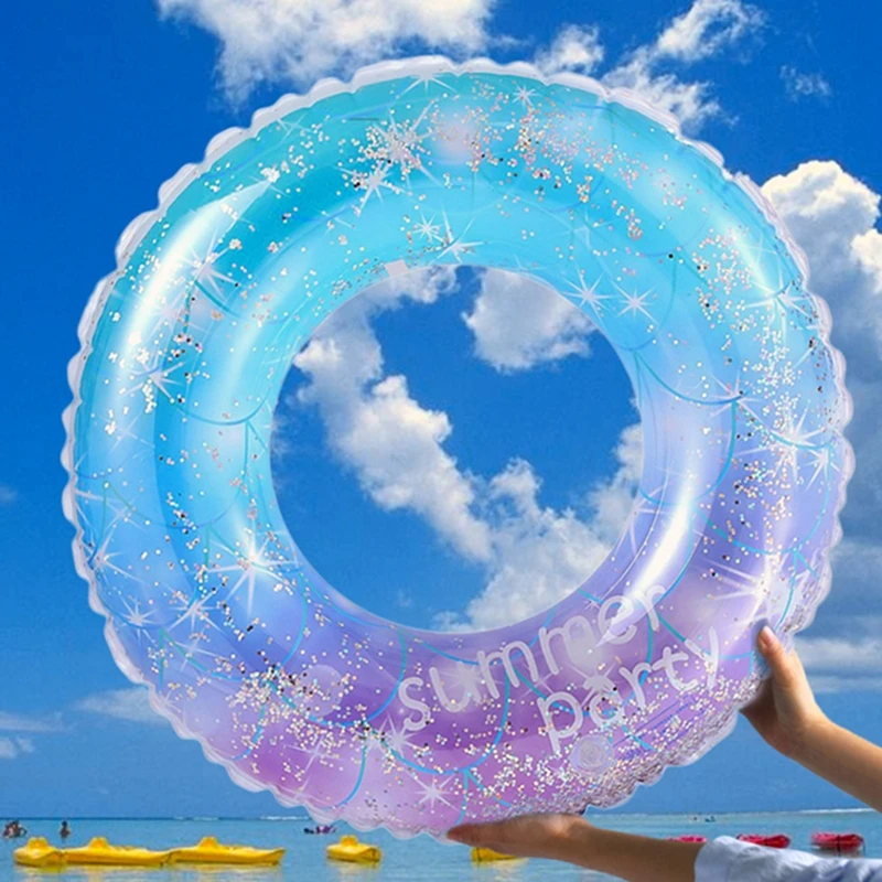 Swimming-Ring-Thickened-PVC-Rainbow-Pattern-Swimming-Ring-Underarm-Ring ...