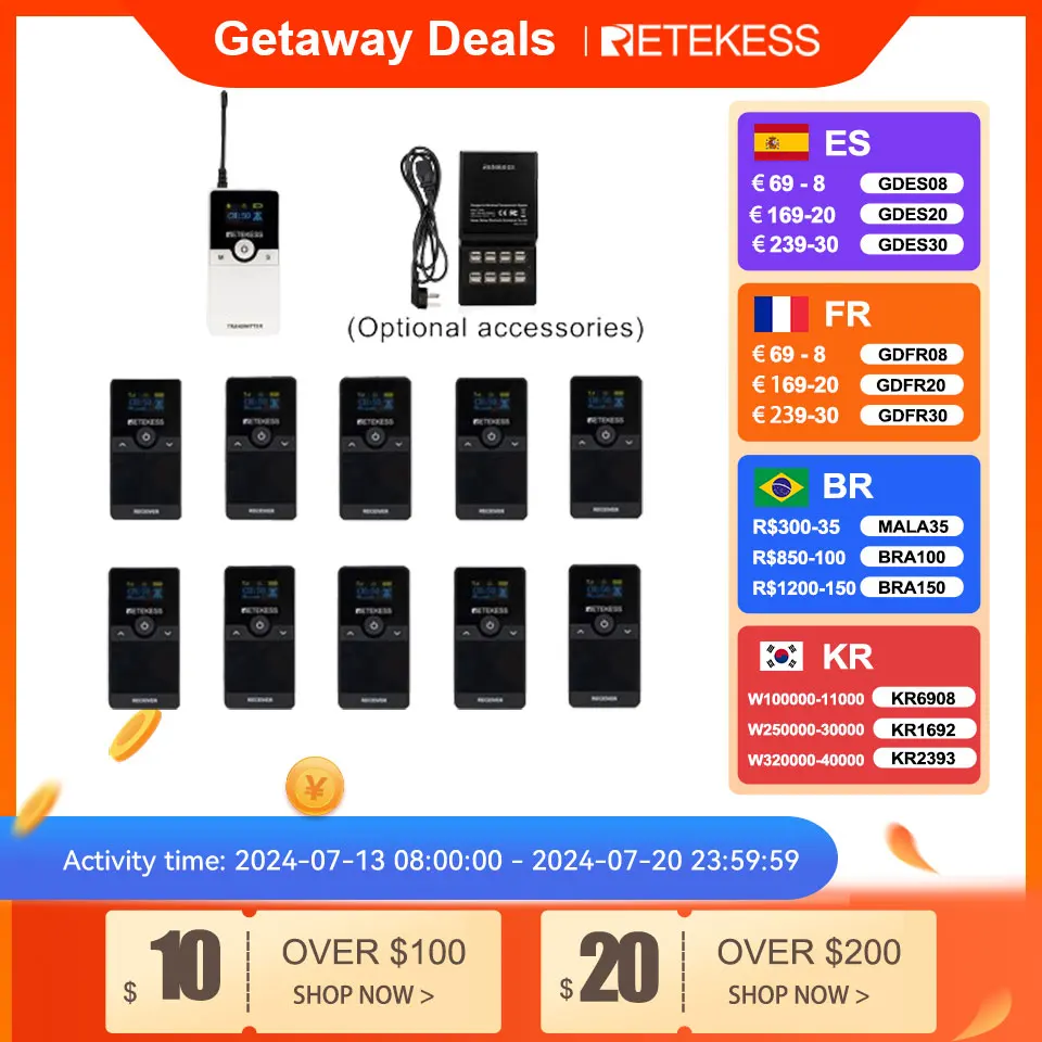 Retekess-TT116T-Wireless-Tour-Guide-Equipment-Audio-Transmission-System ...