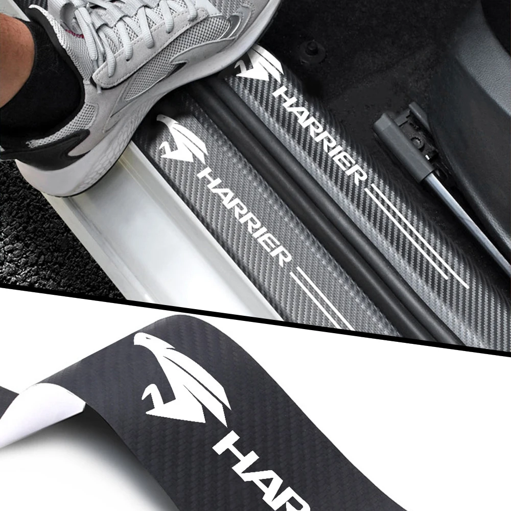 4pcs-car-sticker-Door-carbon-fiber-texture-threshold-strip-For-Toyota ...