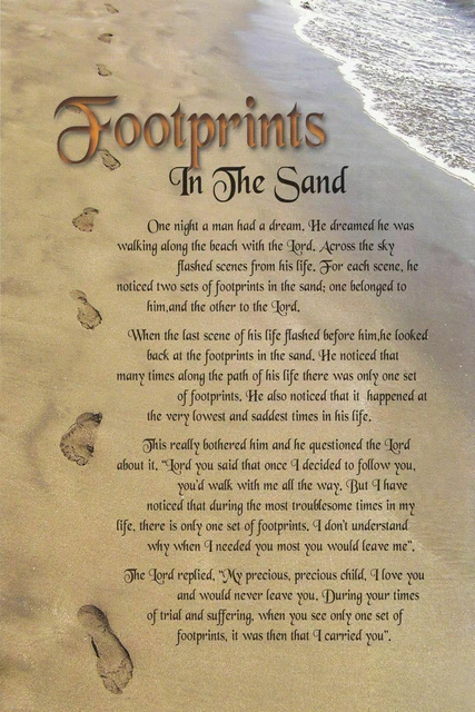 Footprints In The Sand Poem Background