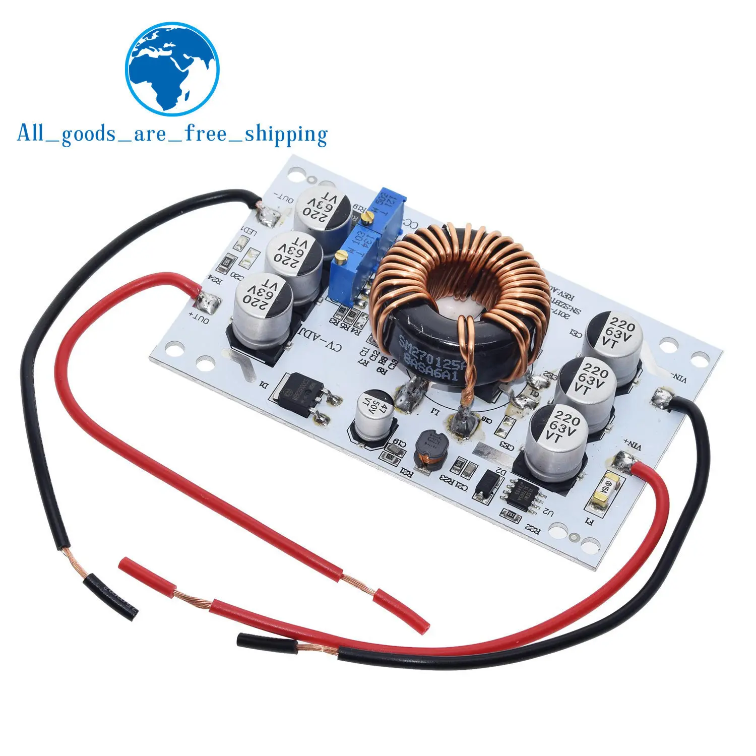 TZT-600W-Aluminum-Plate-DC-DC-Boost-Converter-Adjustable-10A-Step-Up-Constant-Current-Power ...
