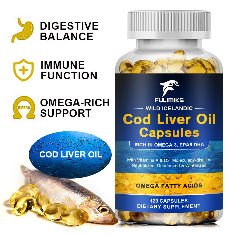 Wild-Icelandic-Cod-Liver-Oil-Fish-Oil-Natural-Source-of-Vitamin-A-and ...