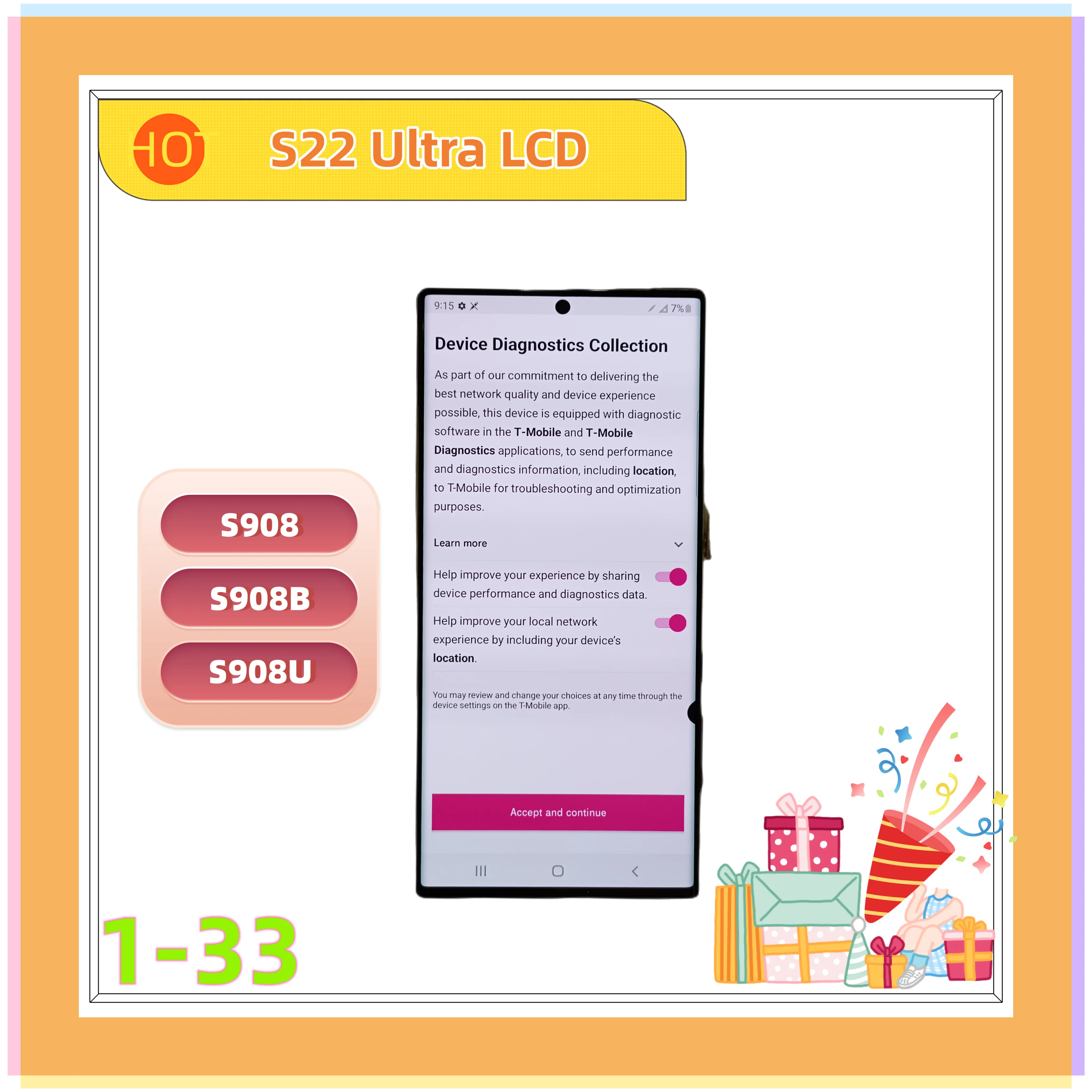 Original Display for Samsung S22 Ultra with Line LCD Touch Screen ...