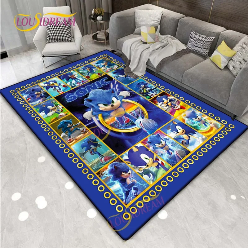 Cartoon-SSonic-Rug-Soft-Living-Room-Bedroom-Area-Play-Decor-Bathroom ...