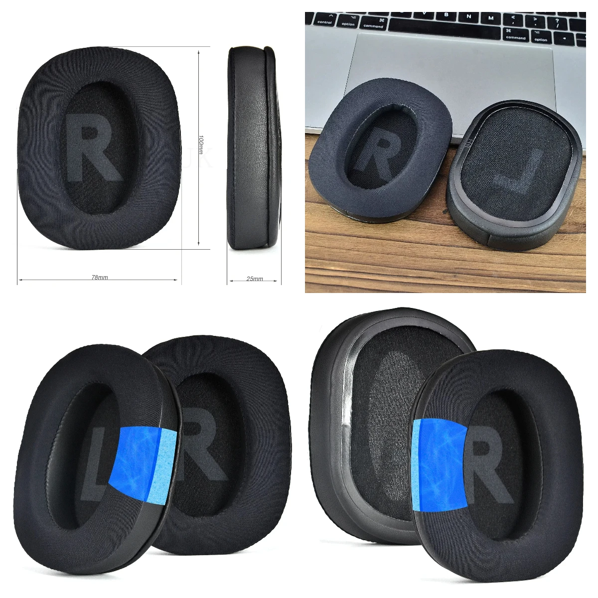 Earpads for Logitech G Pro X/G Pro X Wireless Leather Sleeve Cooling ...