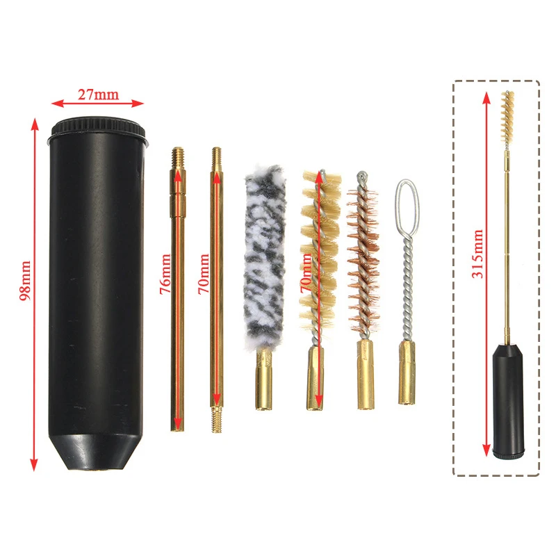 6-piece-Barrel-Cleaning-and-Maintenance-Tool-9mm-Gun-Brush-Set-Weapon ...