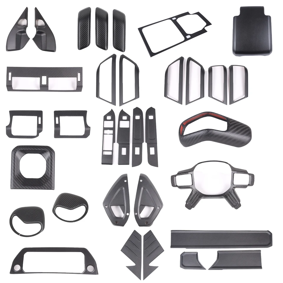 For Land Rover Defender 90 110 130 20-25 ABS Carbon Fiber Car Grain ...