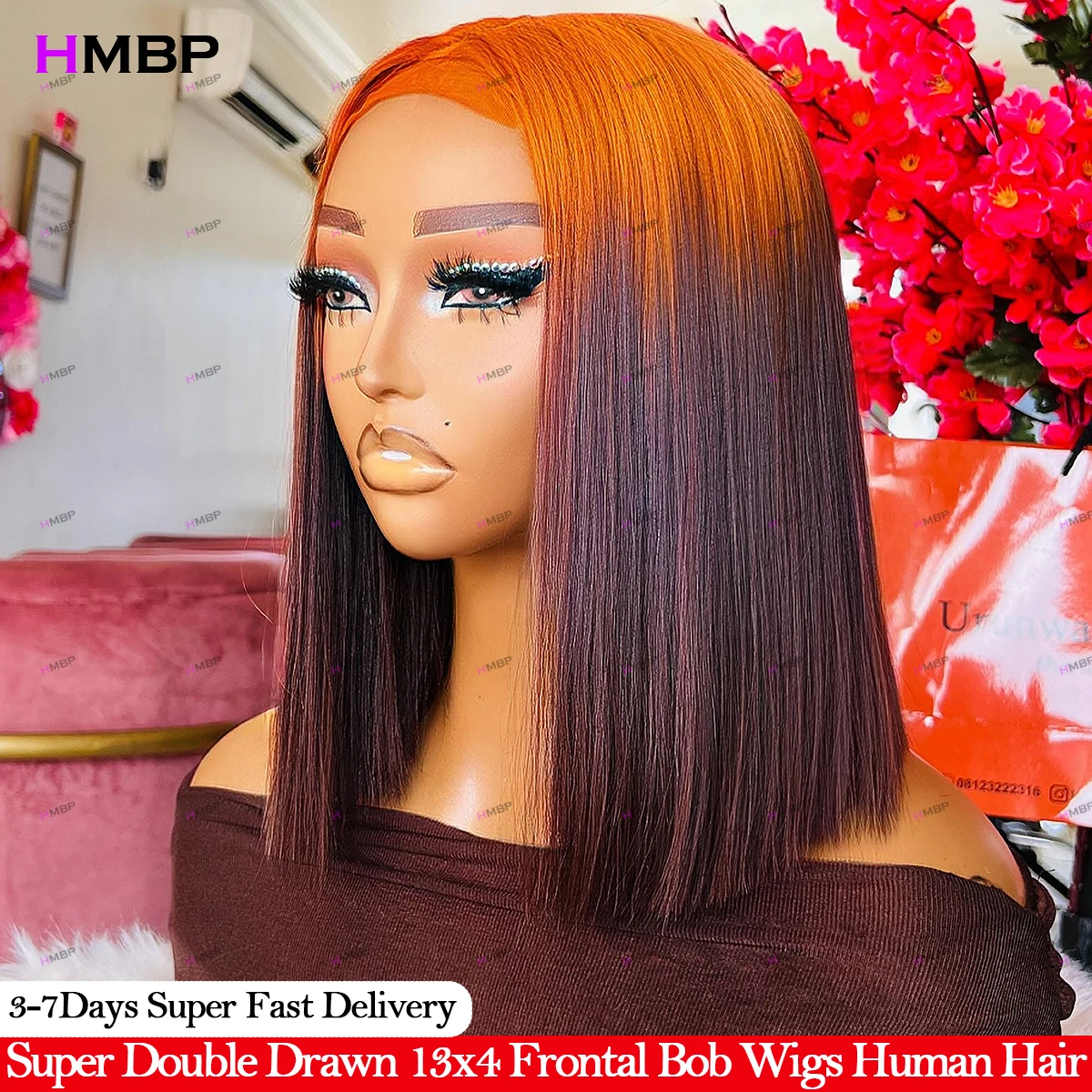 Peruca Bob 13x6 de Cabelo Humano Vietnamita – Densidade 350, Laço ...