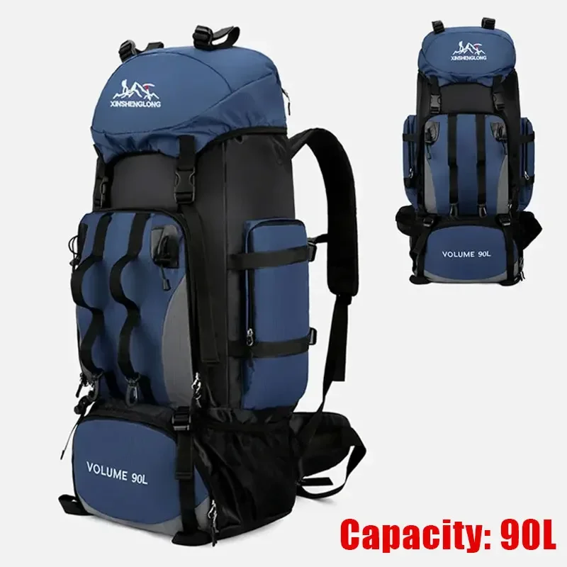 90L-Waterproof-Hiking-Camping-Backpack-Trekking-Bag-Rucksack-Large ...