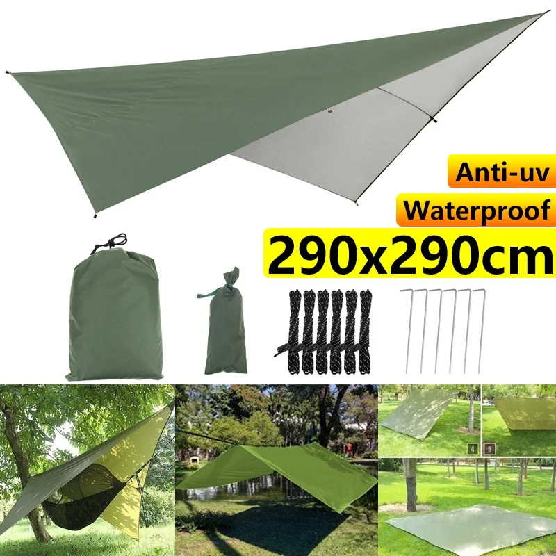 290x290cm Lightweight Waterproof Outdoor Camping Tent Tarp Backpacking ...