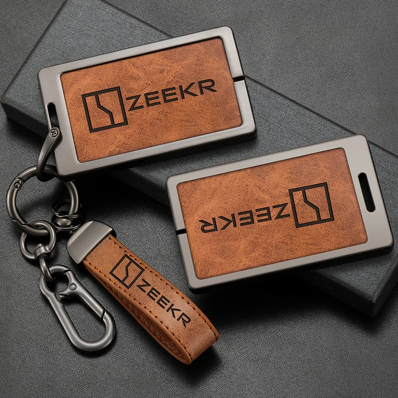 Zinc-Alloy-Leather-NFC-Card-Car-Smart-Remote-Key-Fob-Case-Cover ...