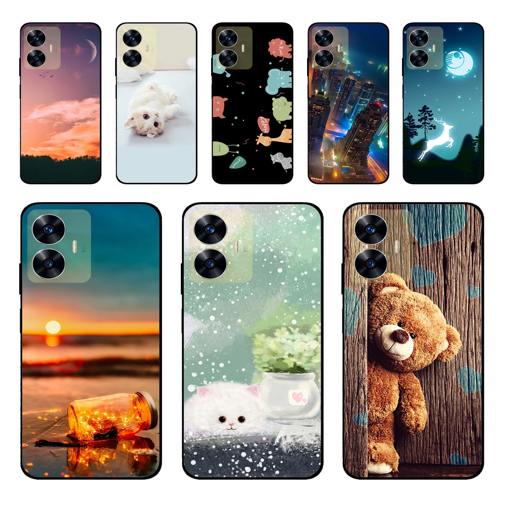 For-Realme-C55-Case-Luxury-Silicone-TPU-Soft-Phone-Back-Cover-Cases-For ...