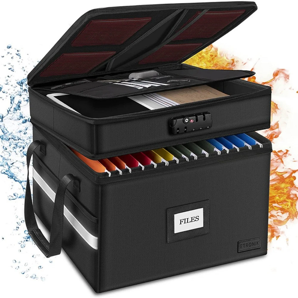 Foldable-Fireproof-Storage-Box-School-Archives-Important-File-Double ...