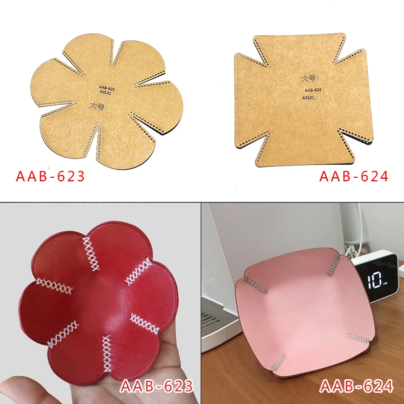 Kraft-Paper-Handmade-Storage-Tray-DIY-Craft-Leather-Template-Stencil ...