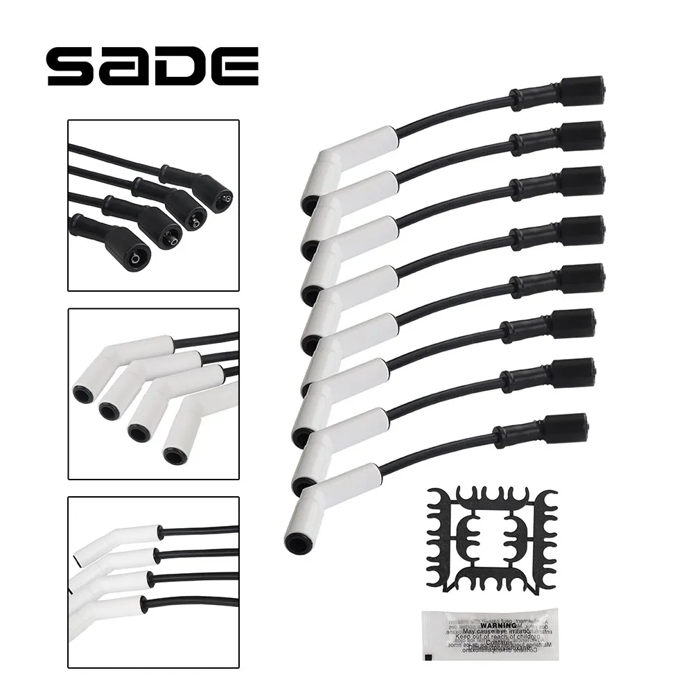 8Pcs-9070C-Extreme-Wire-Kit-Silicone-Spark-Plug-Wire-Sleeve-Kit-For-GM ...