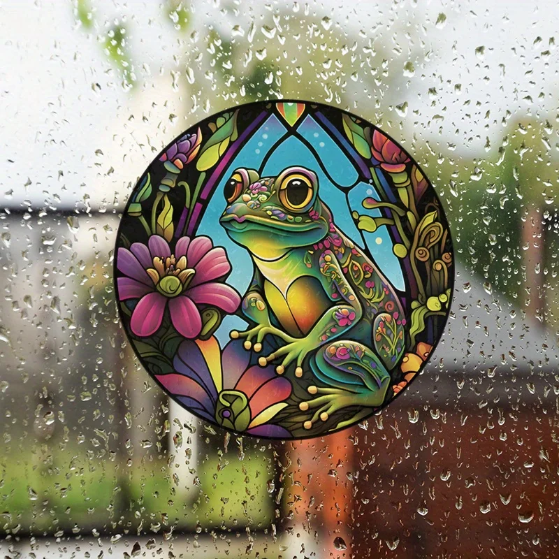 Frog-Flower-Rainforest-Pattern-Window-Glass-Electrostatic-Stickers ...