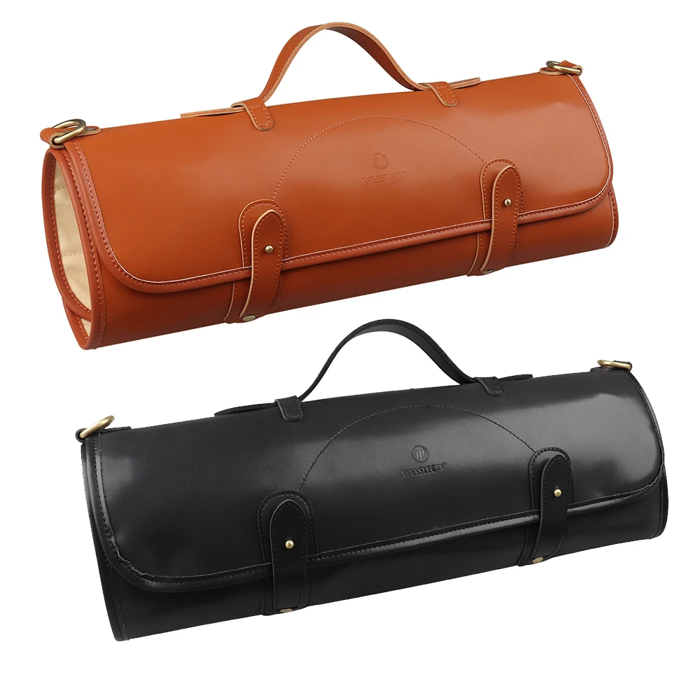 Le noir - sac à couteaux de Chef en cuir synthétique microfibre, sac en ...